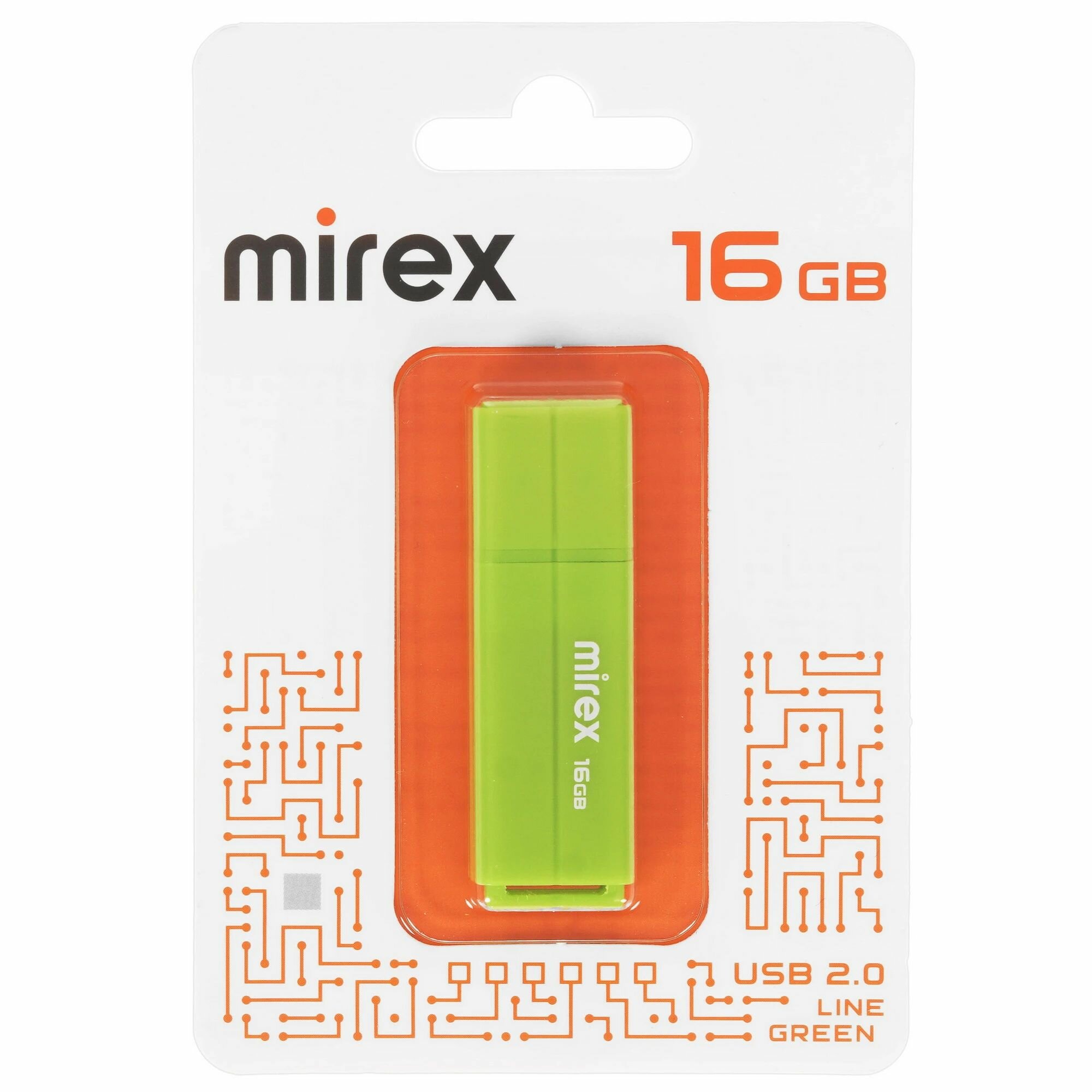 Память USB Flash 16 ГБ MIREX LINE (13600-FMULGN16) - USB2.0, USB Type-A