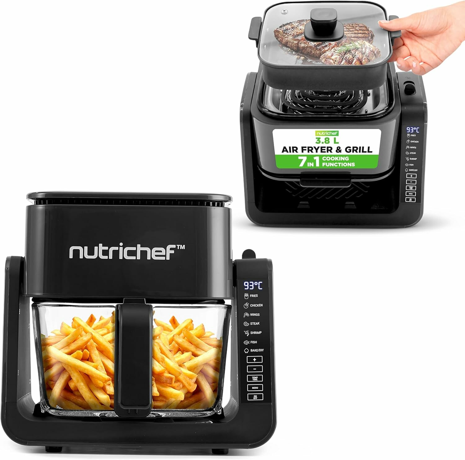 NutriChef Аэрофритюрница Air Fryer and Grill 4 литра