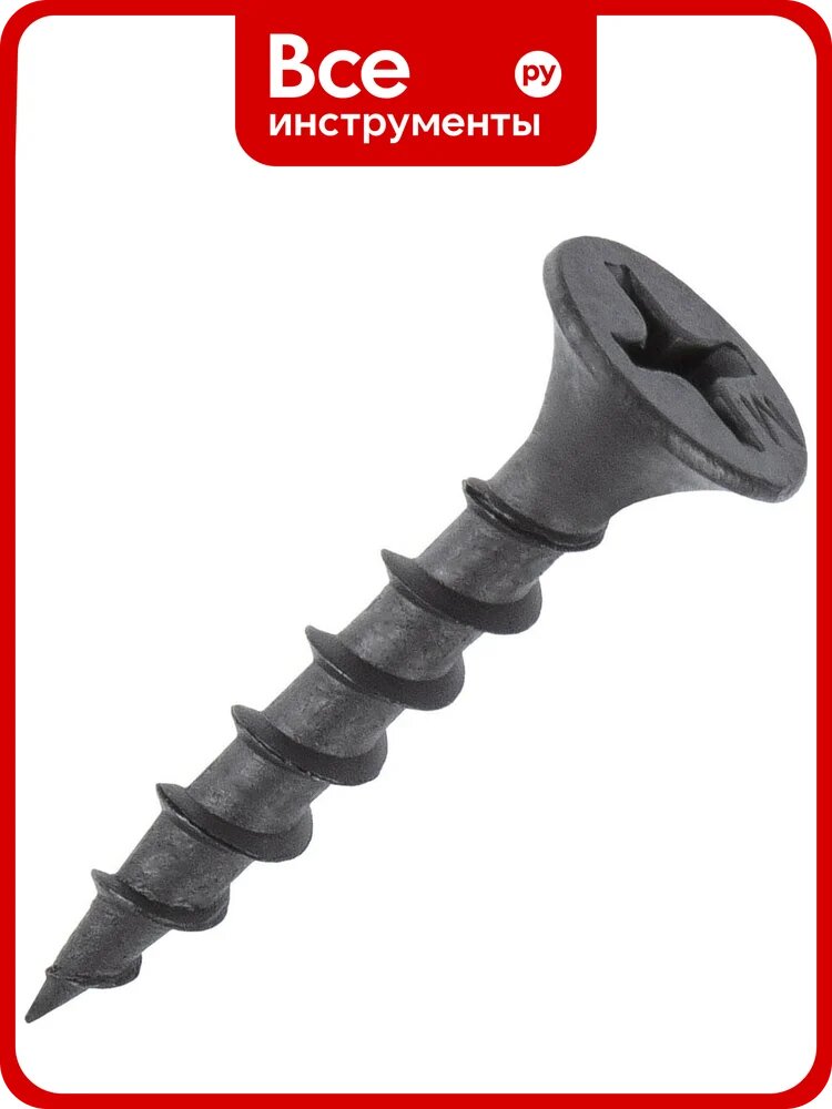 Усиленный саморез FastenPro из углеродистой стали с фосфатированным покрытием, потайная головка, Phillips шлиц