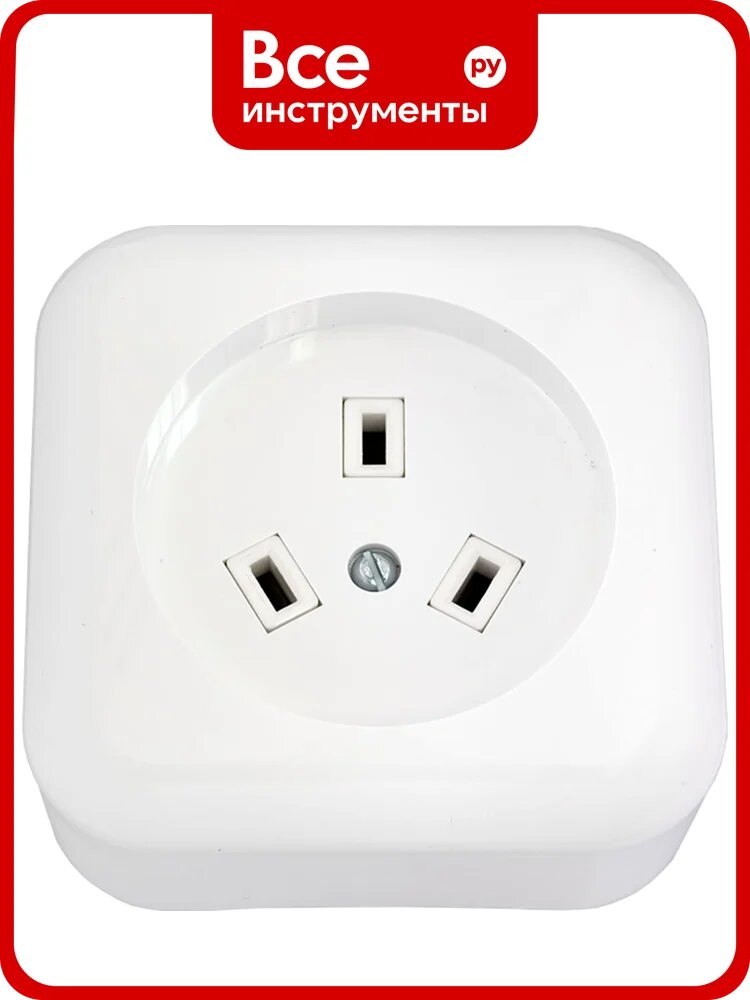 Розетка Bylectrica РА32-002, для электроплиты, IP20, пластик, белая