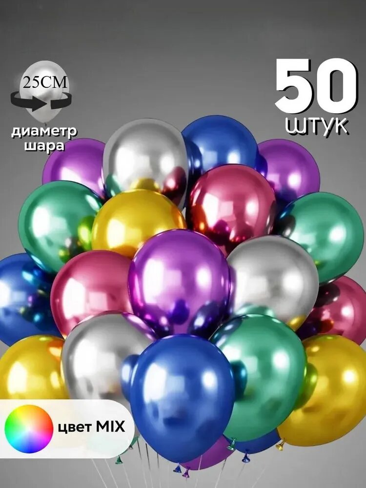 Металлический цветной воздушный шар с набором воздушных шариков с конфетти,40 штук