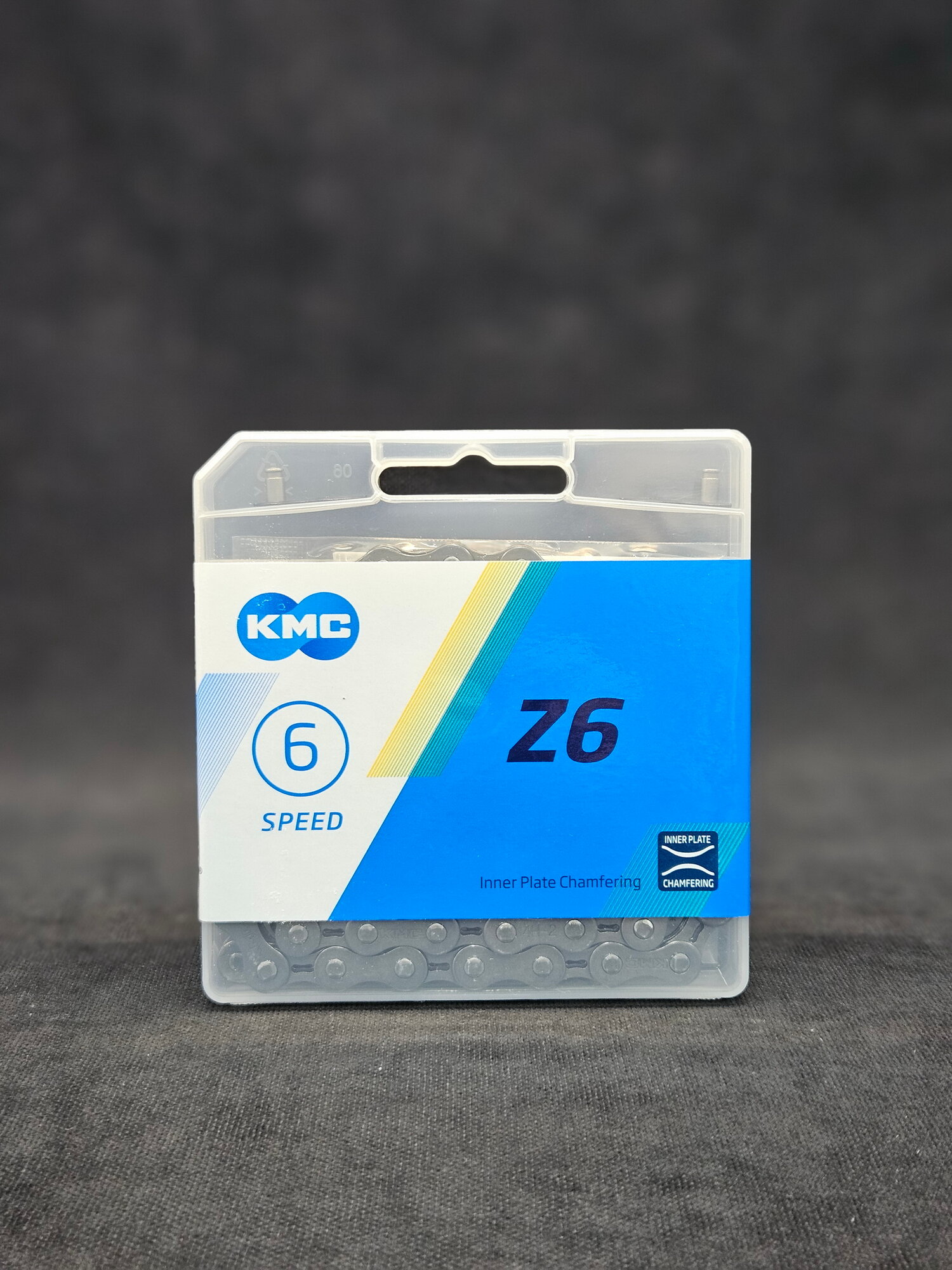 Цепь велосипедная KMC Z6 Gray, 6 скоростей, 114 / 116 звеньев, с замком MissingLink CL573R