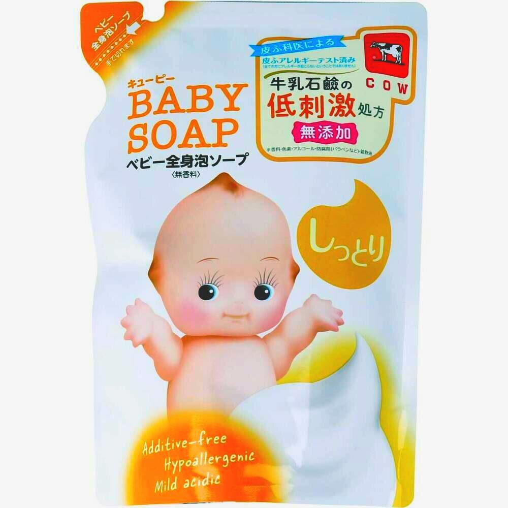 COW Мыло-пенка для тела BABY SOAP детское увлажняющее, 0+ 350 мл. сменная упаковка