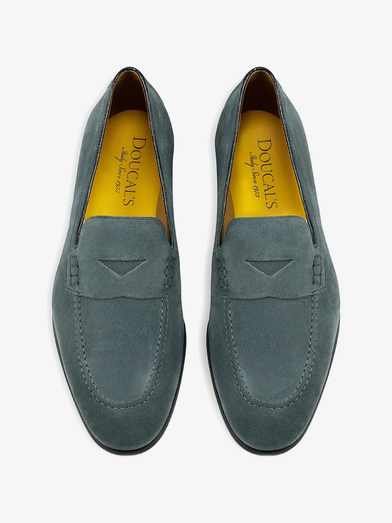 Лоферы Doucal's Suede penny loafers, размер 42, blue — фото 1