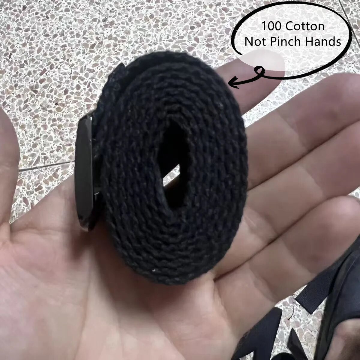 Черный ремень для армрестлинга 100 Cotton