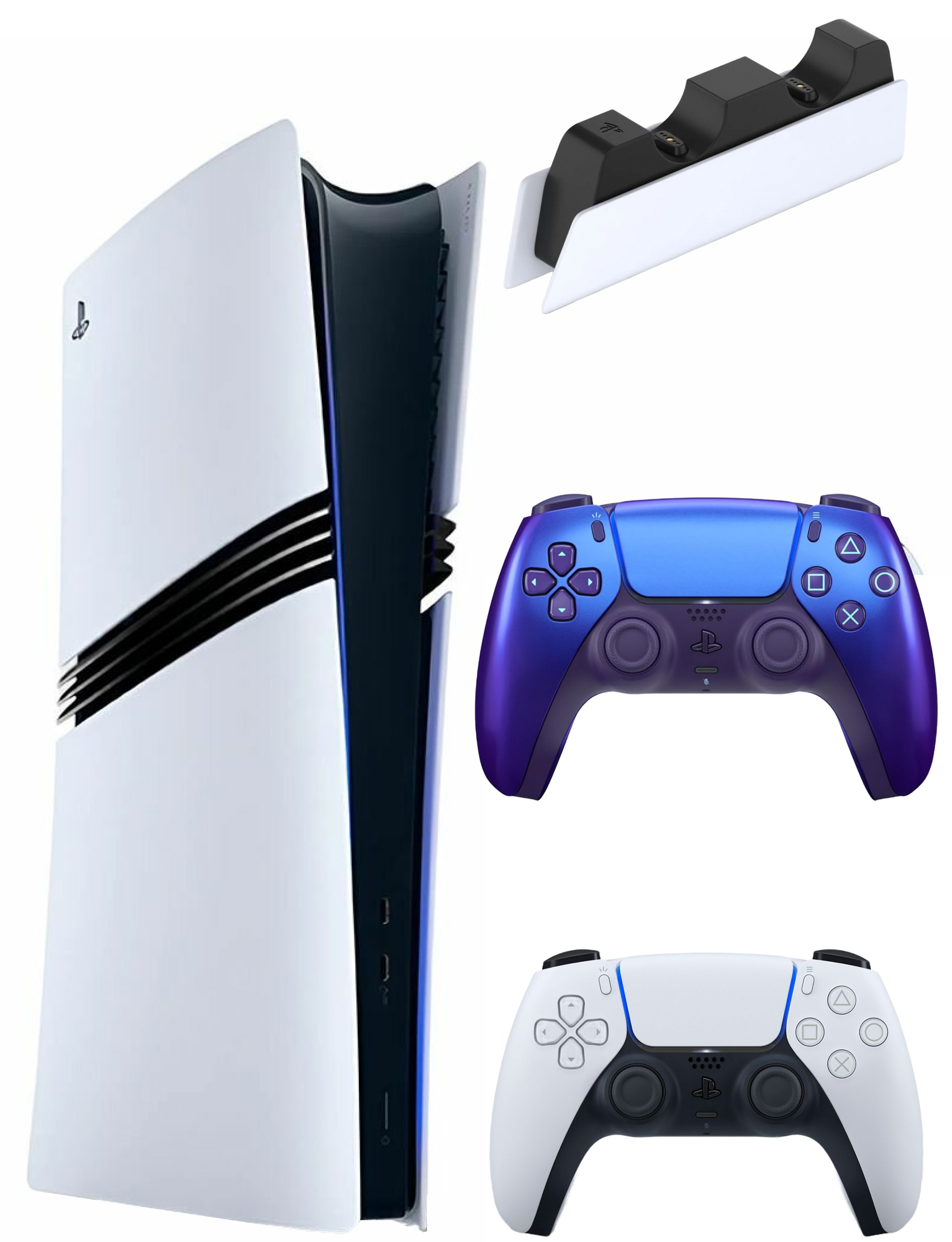 Игровая приставка Sony PS 5 Pro Digital Edition +Зарядная станция+2-ой геймпад(chroma indigo) ,2Tb SSD