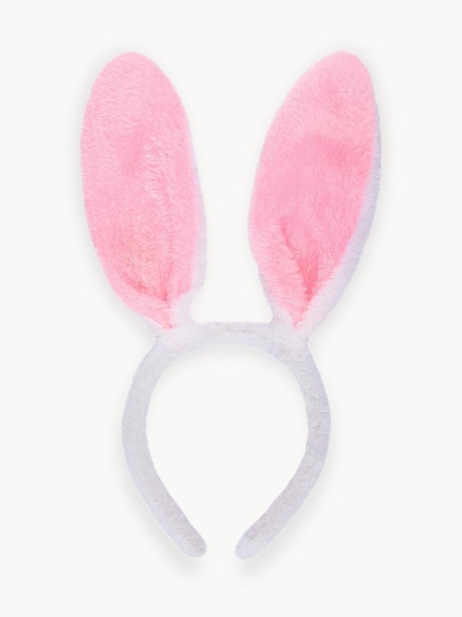 Уши зайца "BOOMZEE" PBZ-05 белые для праздника