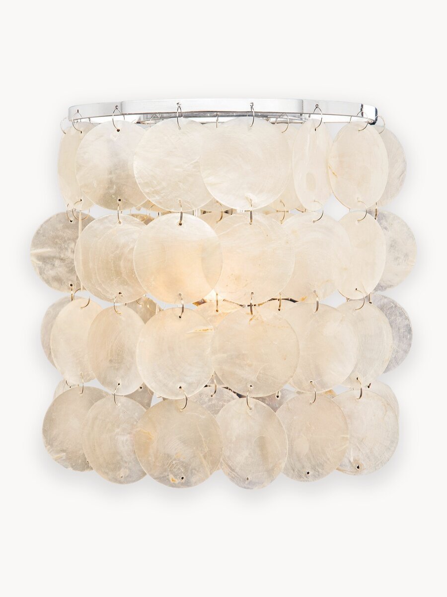 Бра / Настенный светильник с перламутром EUROSVET Sandra 60005/1, E27, 40 Вт, хром