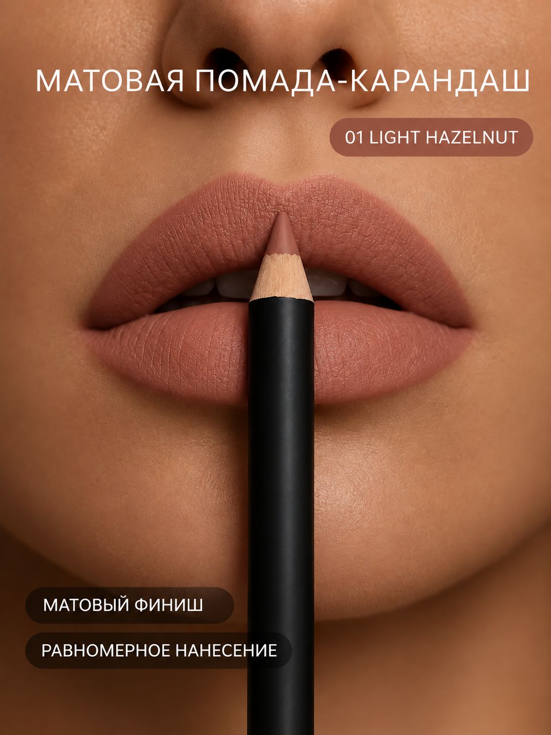Помада Smart Fusion Matte Lip Crayon 01 Light Hazelnut матовая карандаш, 1,6 г