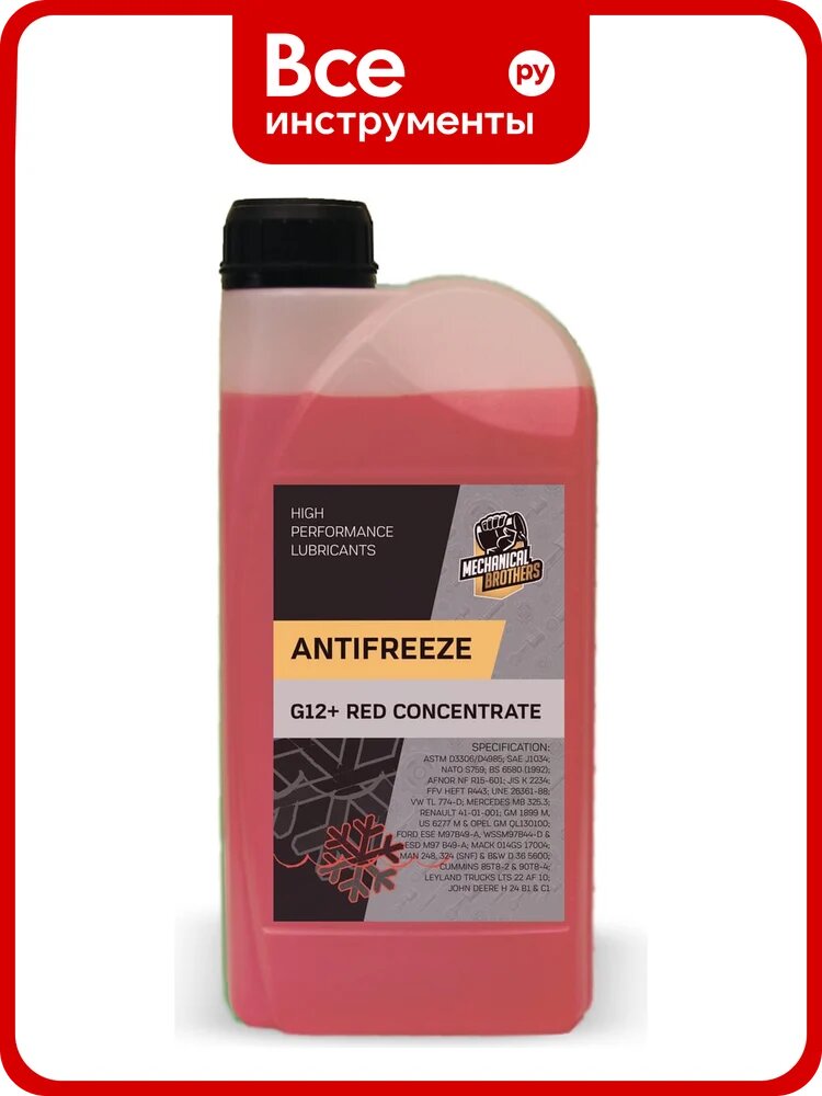 Концентрат охлаждающей жидкости MECHANICAL BROTHERS Mb antifreeze g12+ red concentrate 1л 4673725543198
