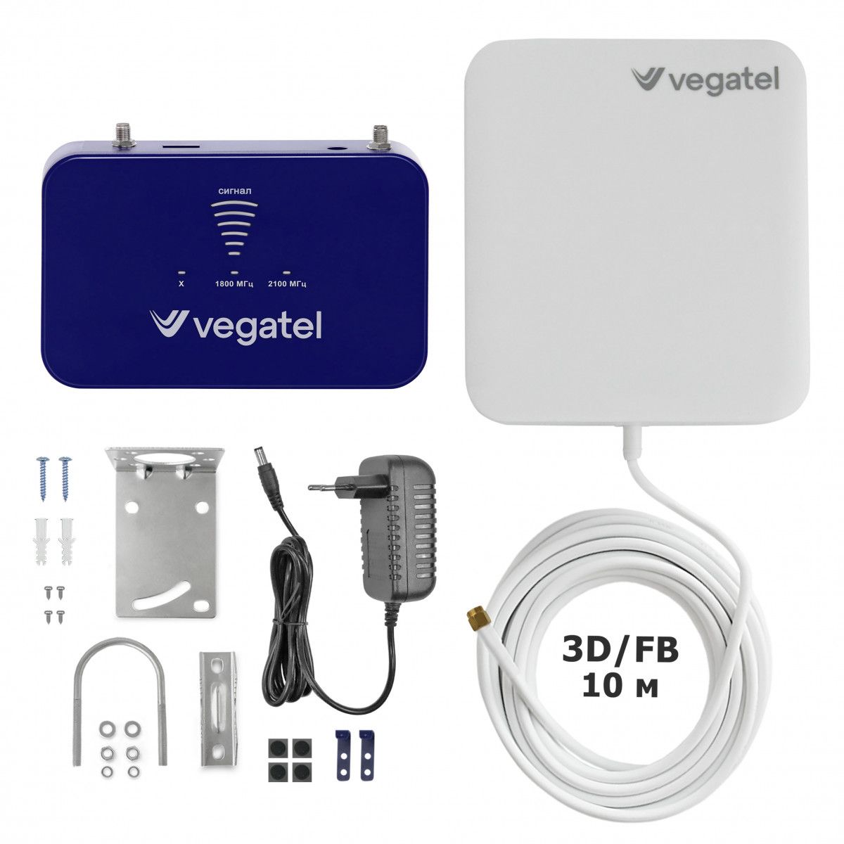Комплект усиления сотовой связи Vegatel PL-1800/2100, арт. R91189