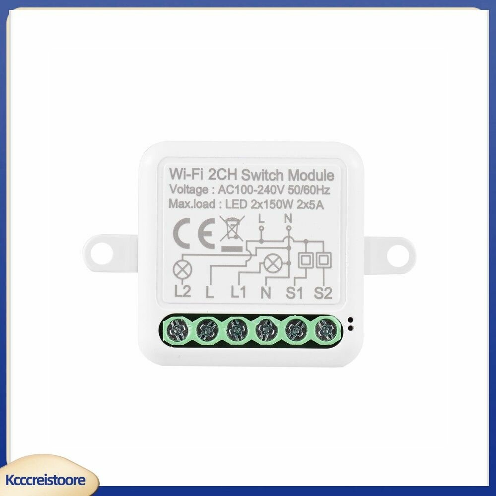 2-канальный WiFi релейный модуль с голосовым управлением и таймером