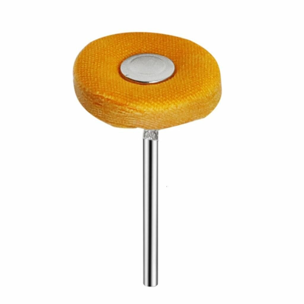 Фетровый полировальный круг с хвостовиком 2,35-3 мм для роторного инструмента, - Желтая ручка 2,35 мм