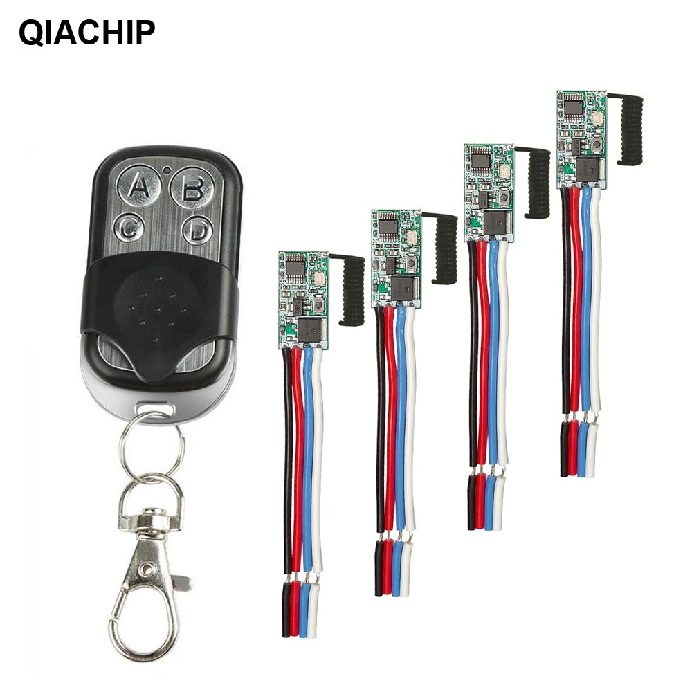 QIACHIP пульт управления освещением, 1 RC и 4 Receiver
