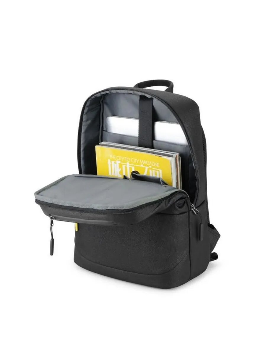 Рюкзак Samsonite черный, большой, с мягкими лямками