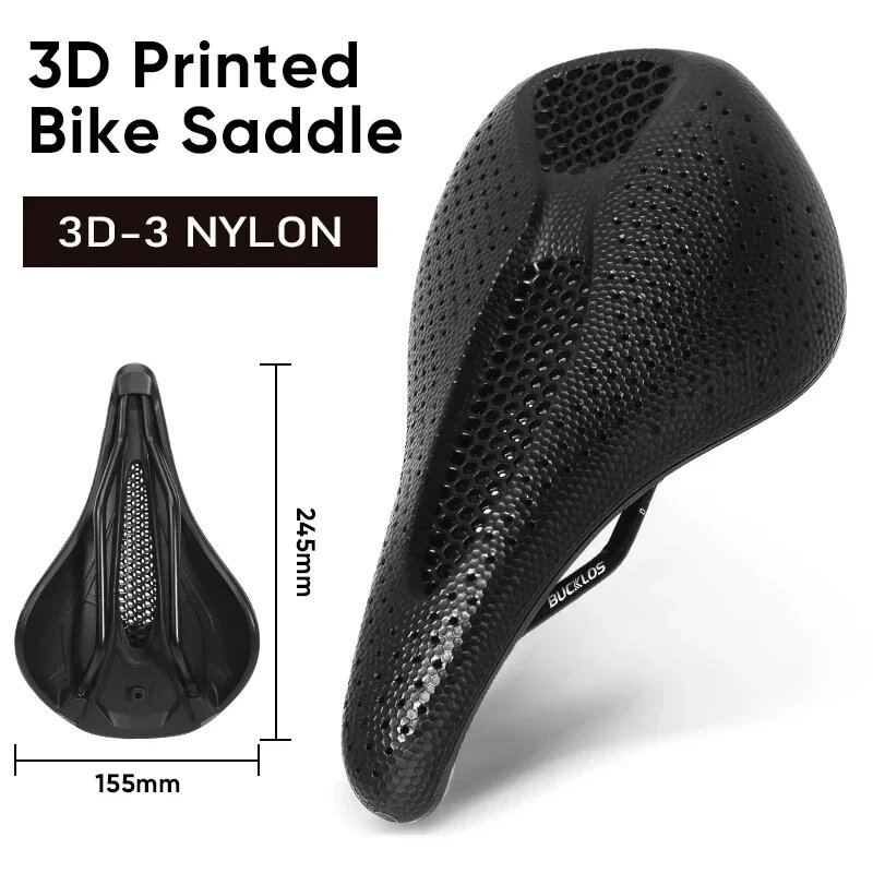 BUCLOS 3D-принт седло для велосипеда, черное, NYLON 3D-3
