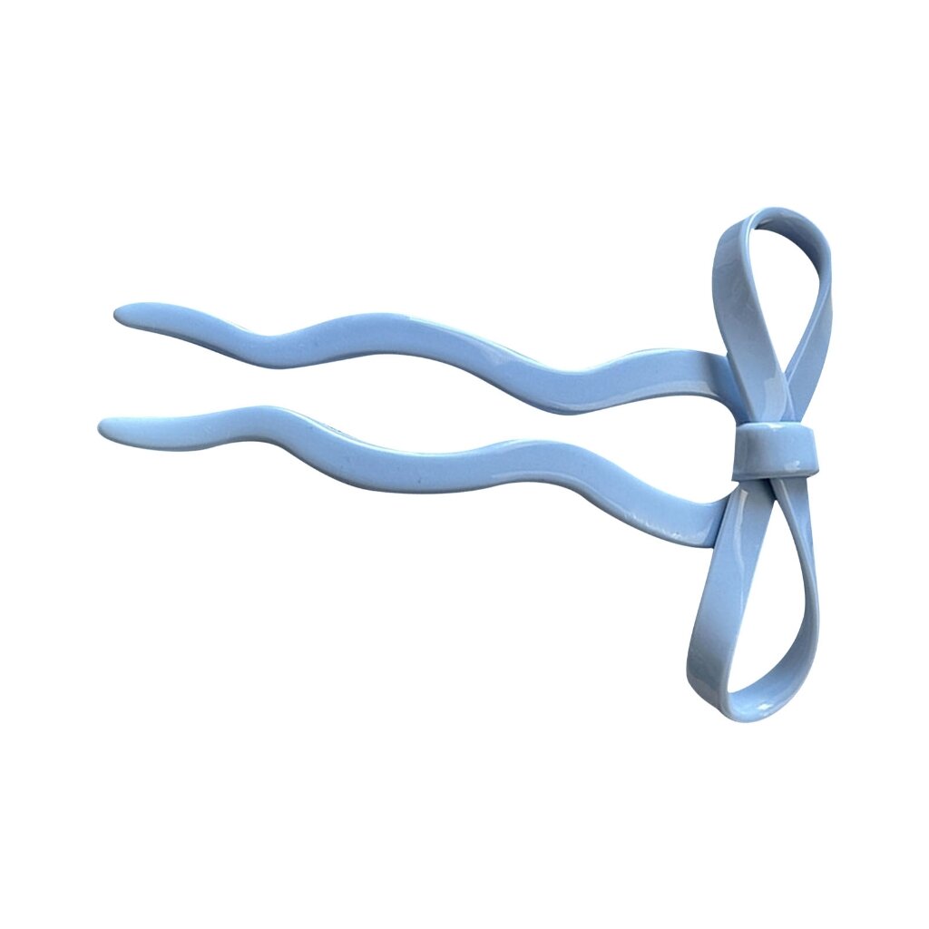 Высококачественная u-образная заколка для волос с бантом- синий