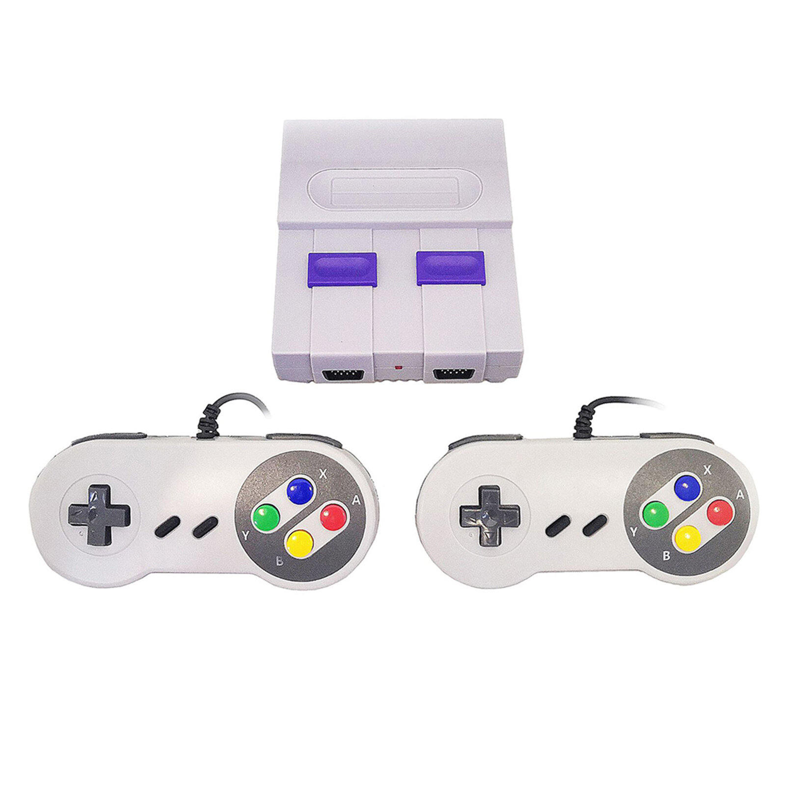 Портативная игровая приставка SNES, 8-битная, с 821 встроенными играми, 2 геймпадами на 9 контактов, высококачественный кабель, материал ABS, мультицвет