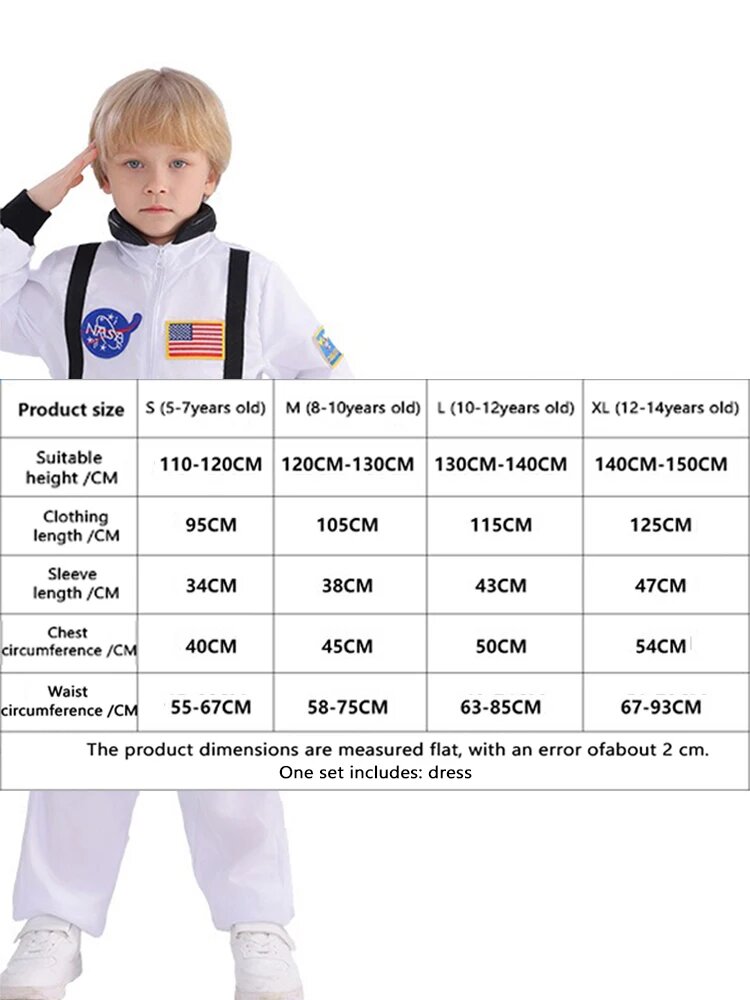 Костюм космонавта серебристый S, KYJR97-5