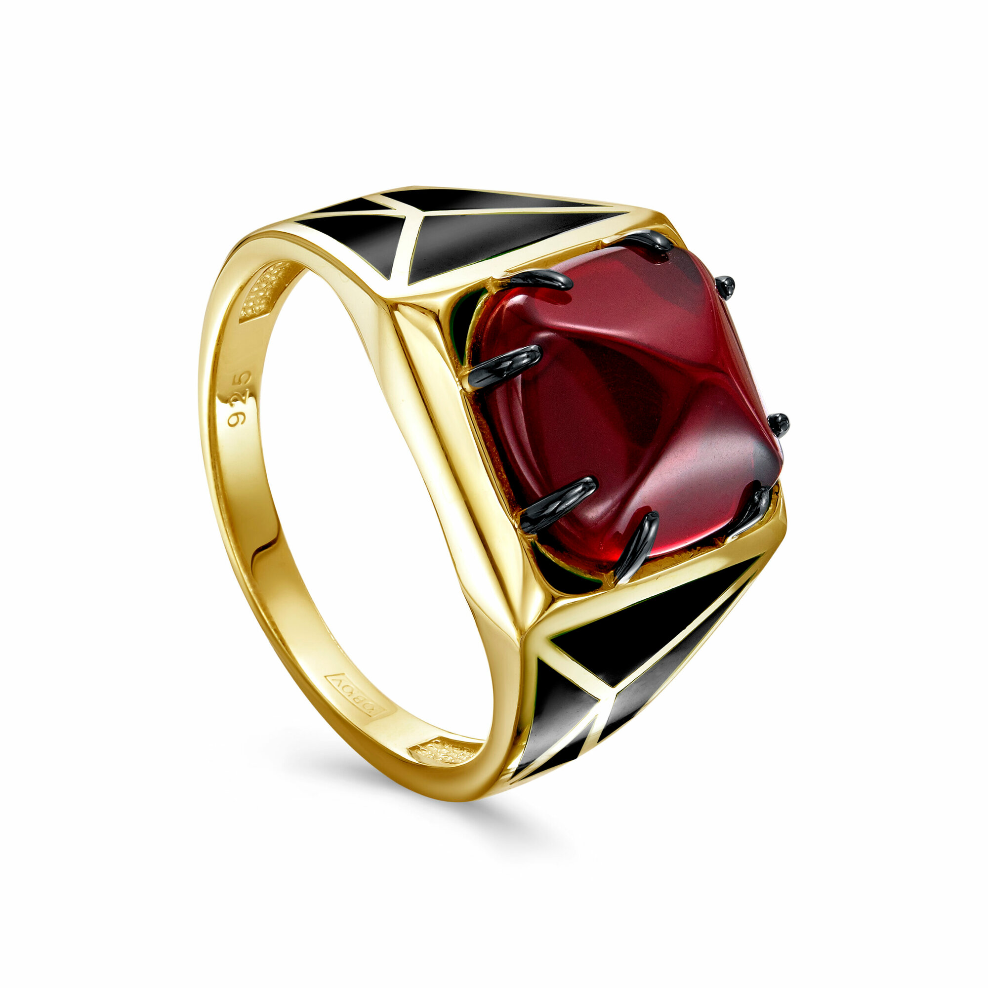 Кольцо широкое, серебро, 925 проба, родирование, алпанит