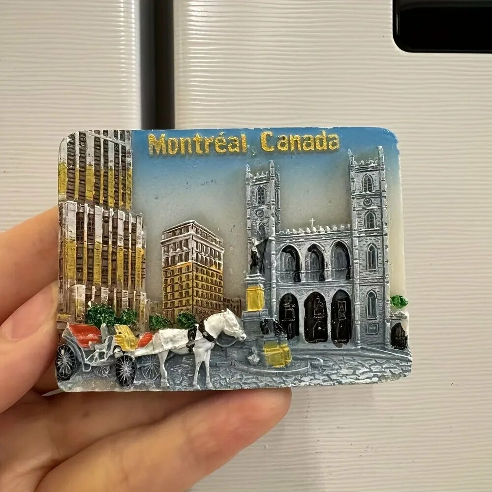 Ручная работа 3D магнит на холодильник, города мира: Канада, Дубай, Россия, Австралия. Подарок путешественнику, декор
