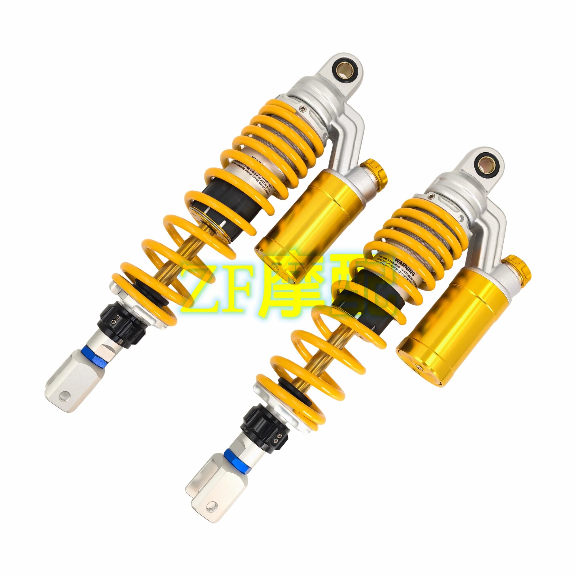 Амортизатор задней подвески для мотоциклов Honda, Yamaha, Kawasaki, Suzuki, с регулировкой демпфирования, размеры 320-380 мм. Yellow 320mm