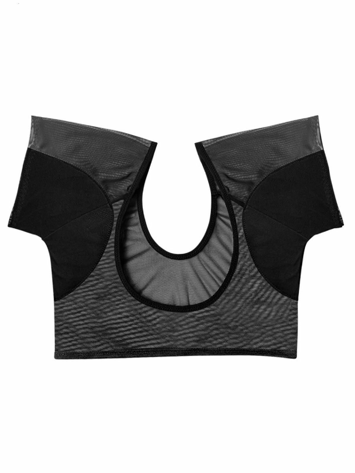 Женская майка с антипотными вставками, Черный - M