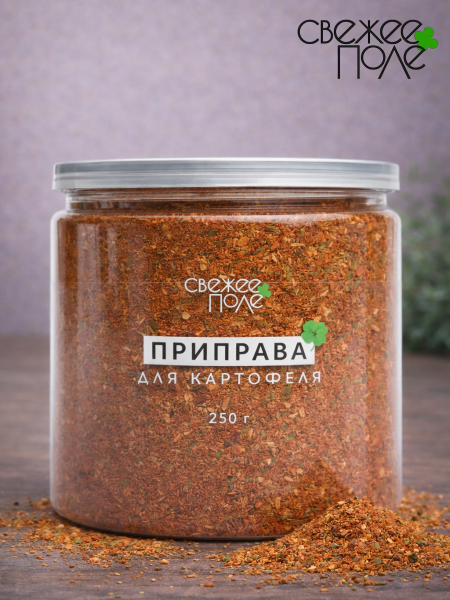 Приправа для картофеля, по-деревенски, для запекания в духовке, специи и приправы в банке Свежее Поле 250 гр