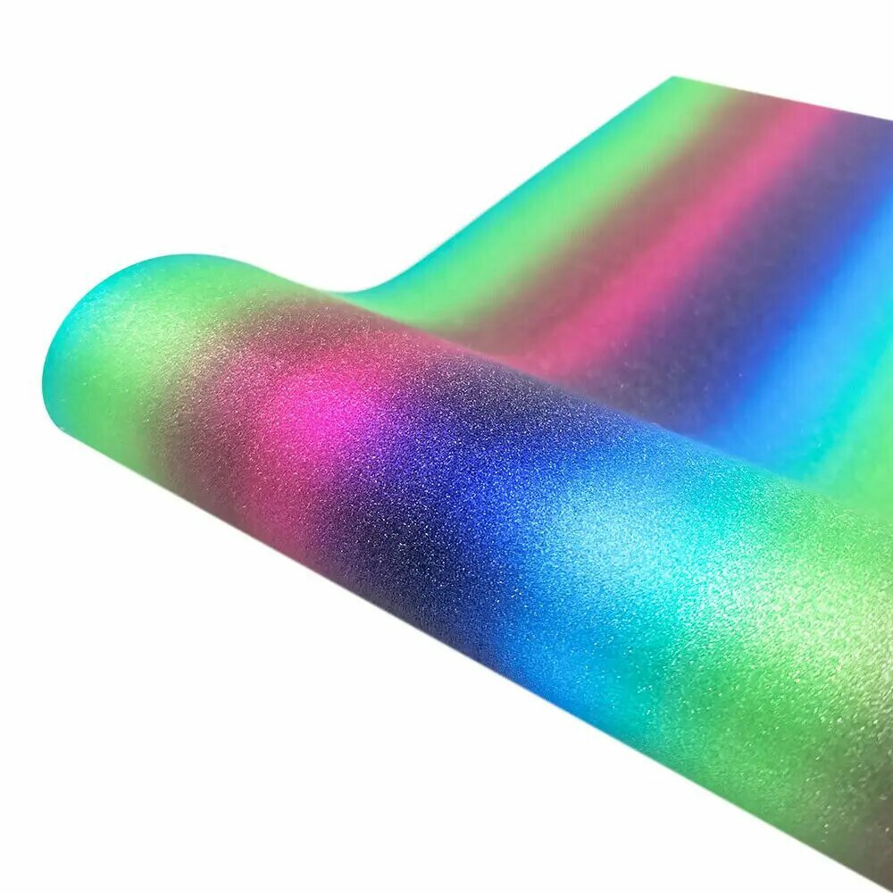 Радужная светоотражающая виниловая пленка для декорирования 12in x 10in(30x25cm), Rainbow Blue