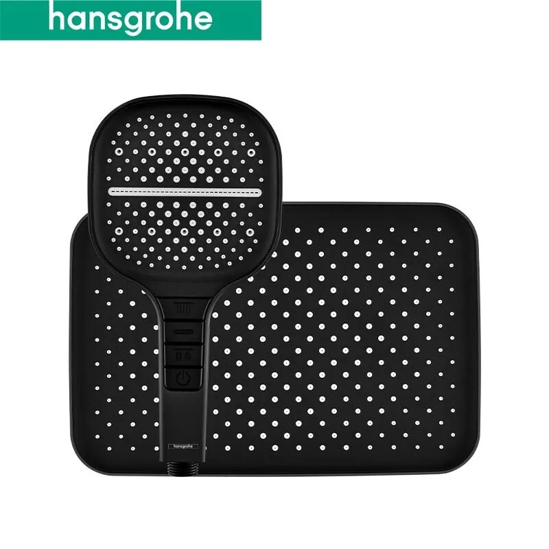 Душевая головка Hansgrohe, 8 функций, Распылитель для верхнего душа подходит для 99% душевых систем. черный
