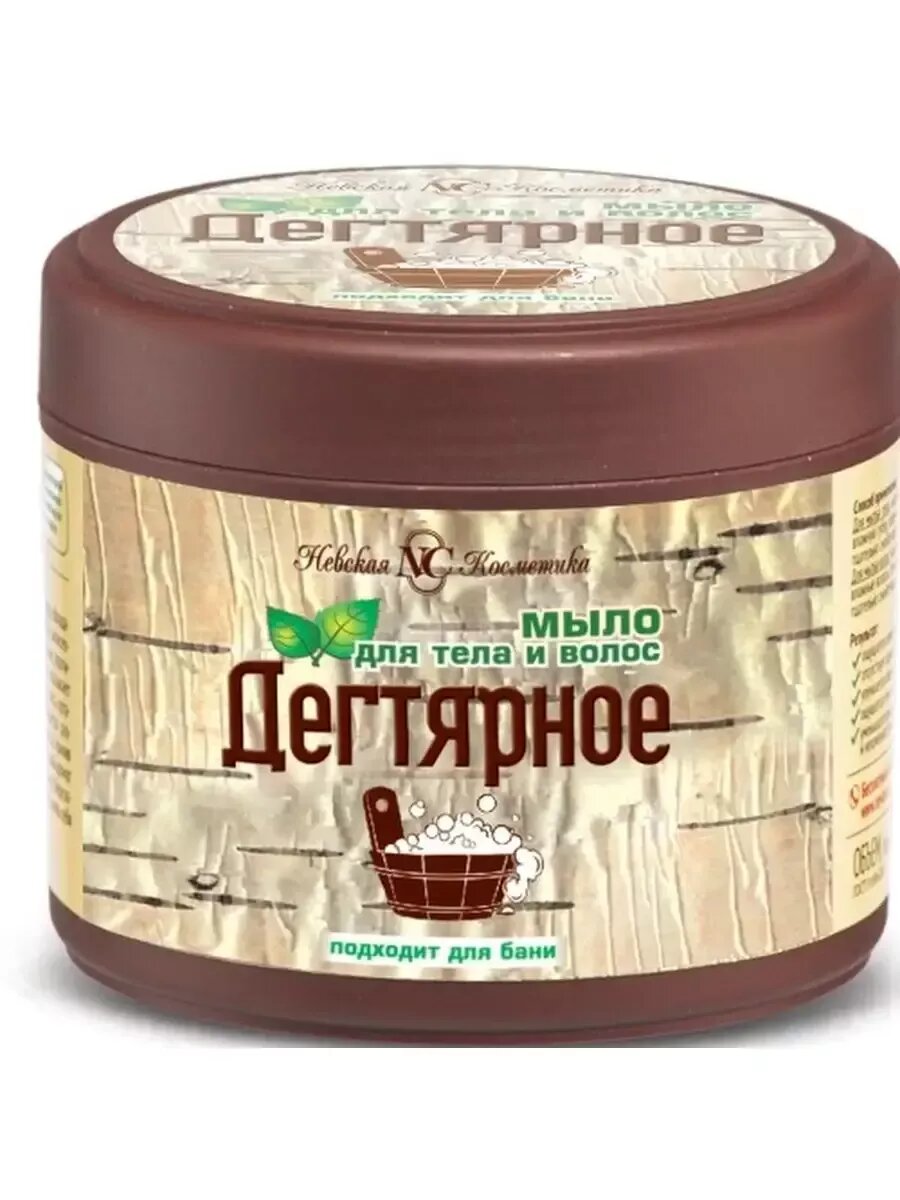 Невская косметика мыло для тела и волос дегтярное 300 мл