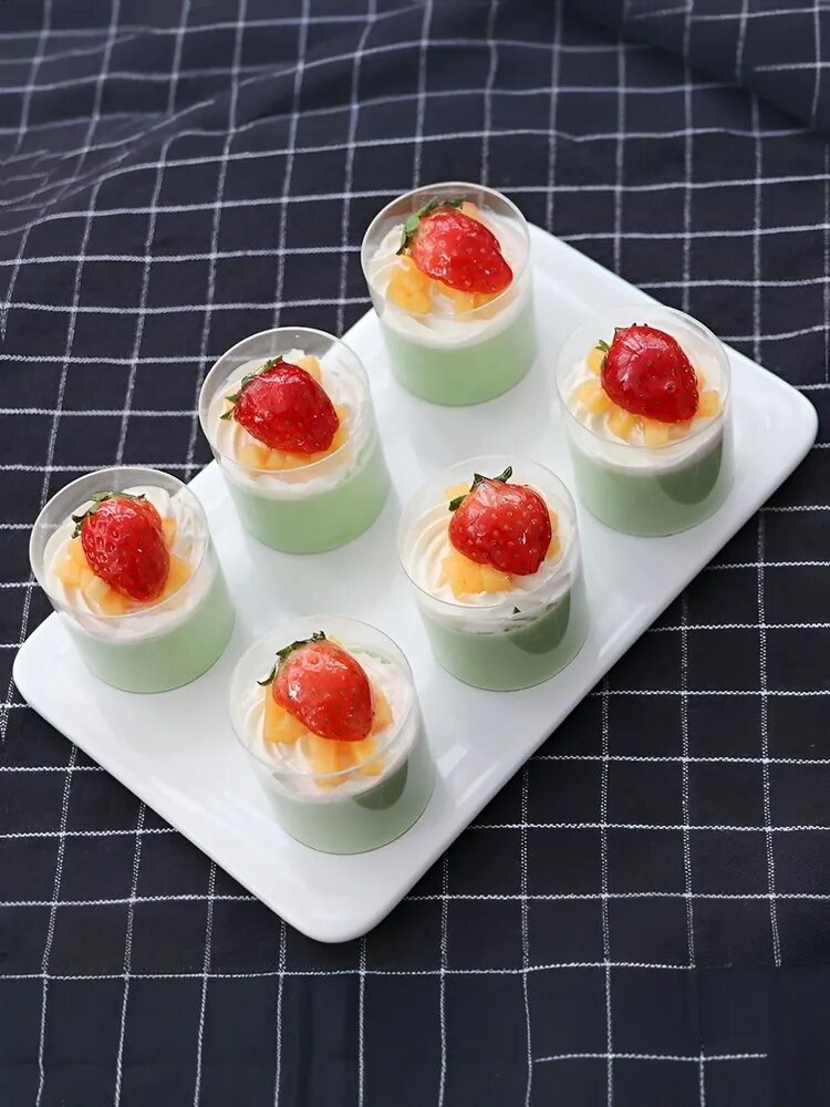 ACDANC Мини-контейнер для десертов с крышкой, пластиковая чаша для мусса и пудинга (50 штук).