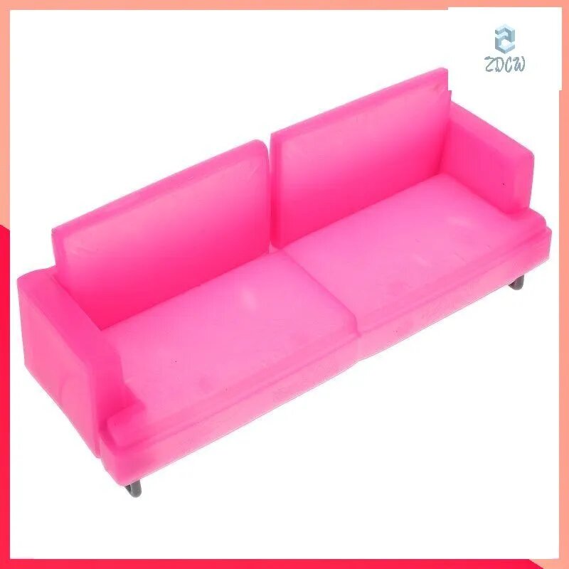 Эксклюзивный диван для кукол габаритами 21.50X9.00X7.50 см модель DKDCJ0902 выполнен в роскошном розовом дизайне