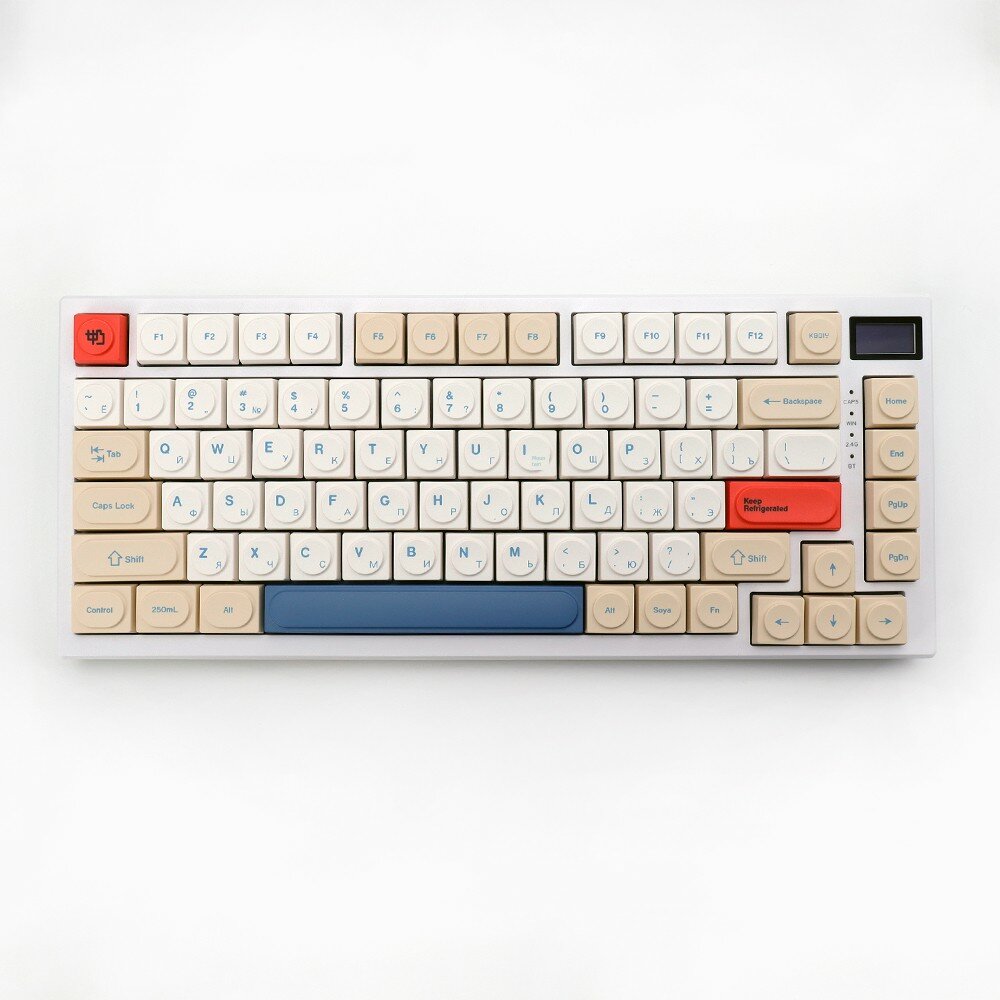 Набор низкопрофильных кейкапов для клавиатуры в стиле Apple (PBT, сублимационная печать), простой дизайн, в стиле Dot