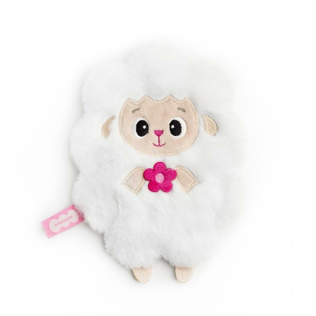 Развивающая игрушка-грелка «Овечка с цветком», с вишнёвыми косточками, 18 см