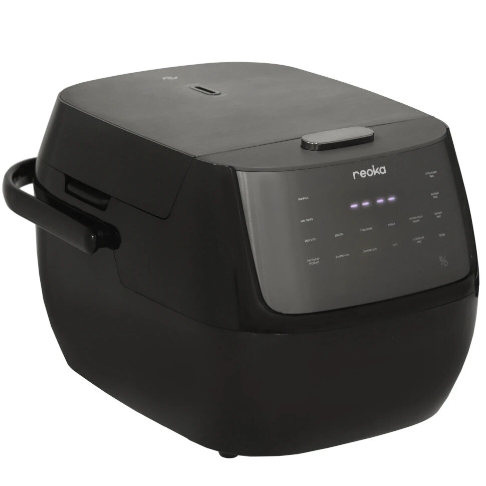 Мультиварка Reoka RKMC-865S, 5 л, 860 Вт, сенсор, ТЭН, черный