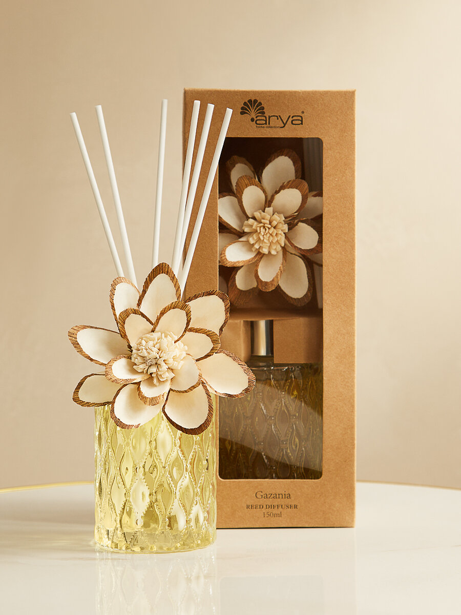 Диффузор ароматический для дома Arya Home Gazania с палочками, цветочный аромат, 150мл