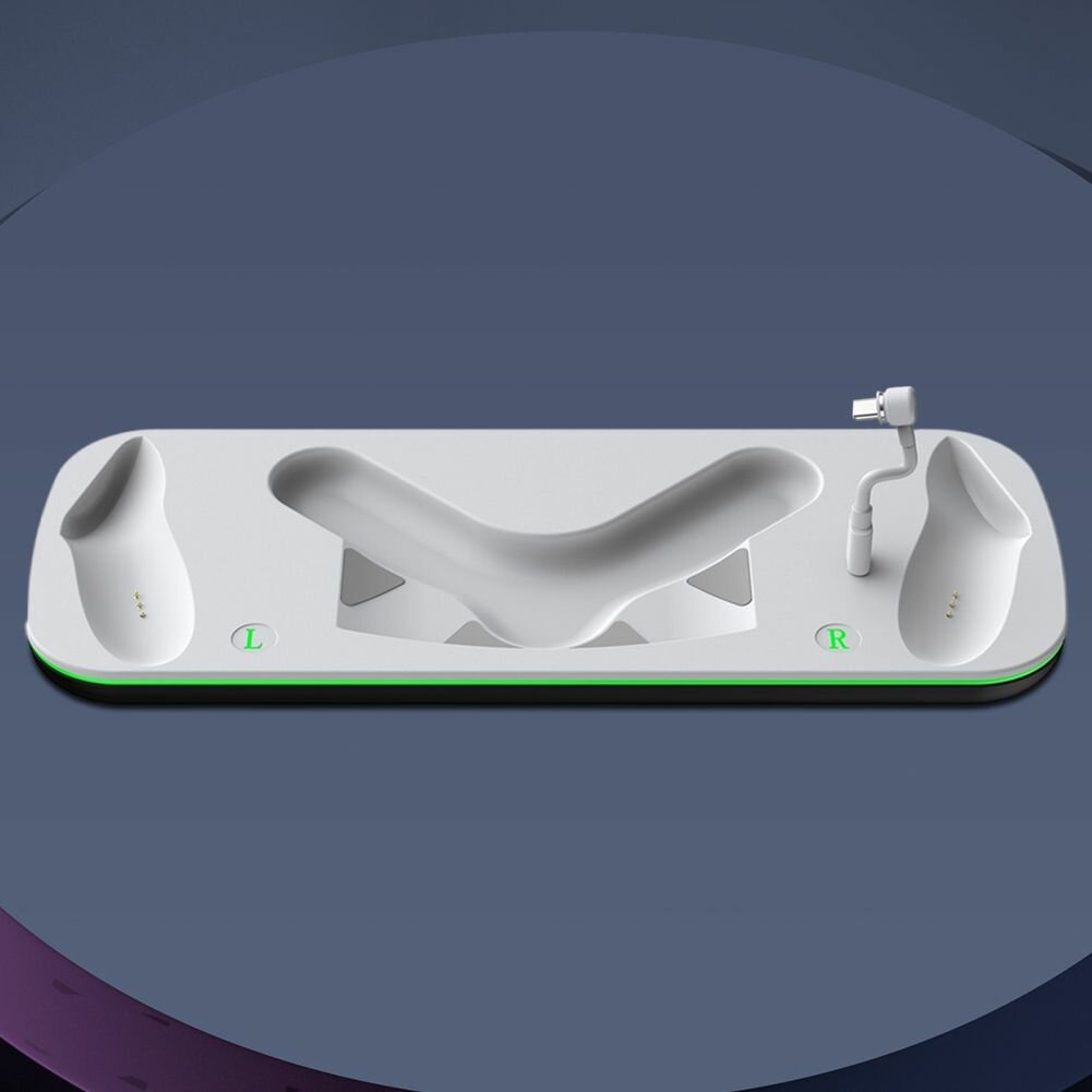 Зарядная док-станция Магнитная док-станция со светодиодной лентой для Meta Quest 3/3S