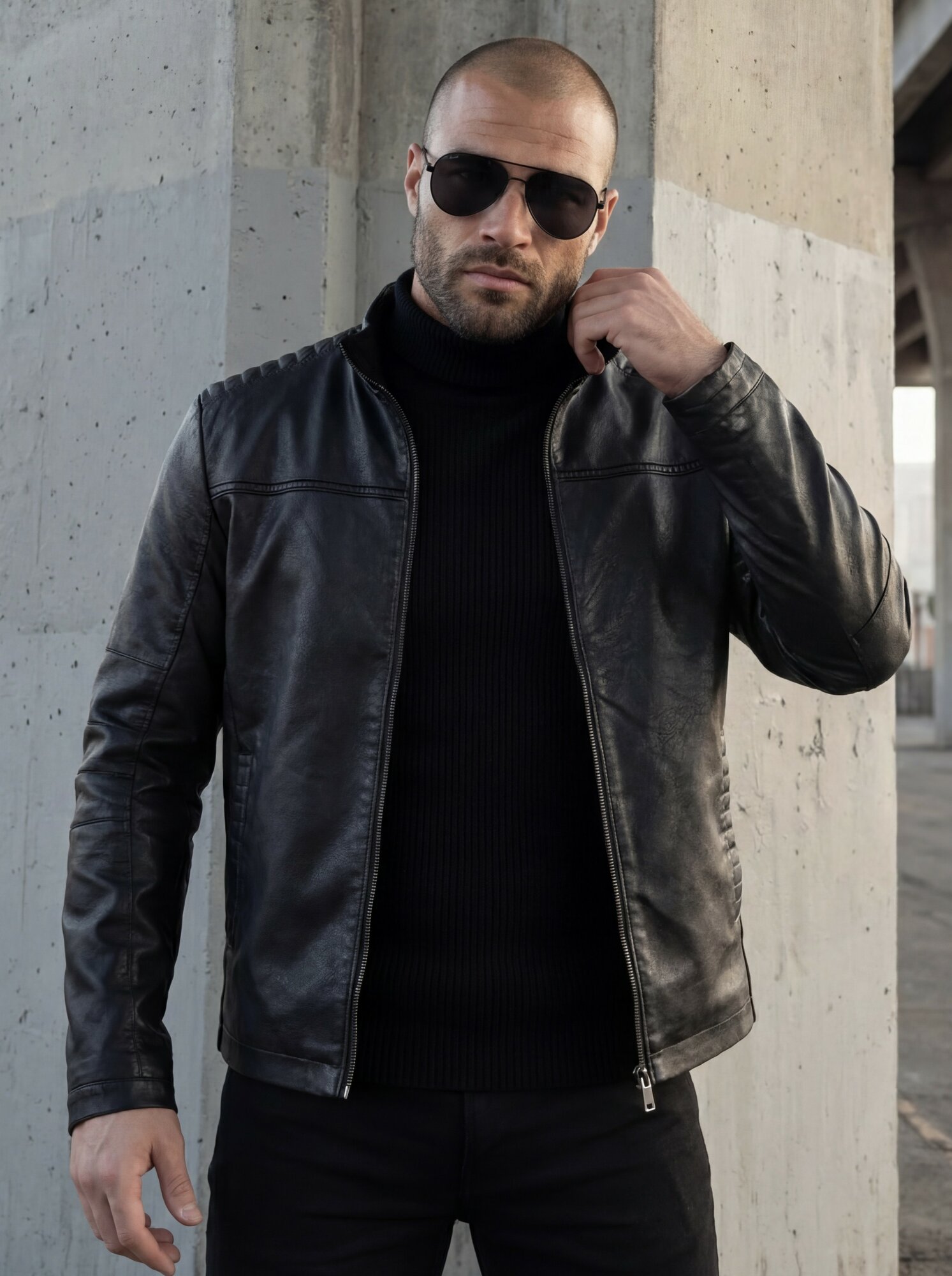 Куртка кожаная