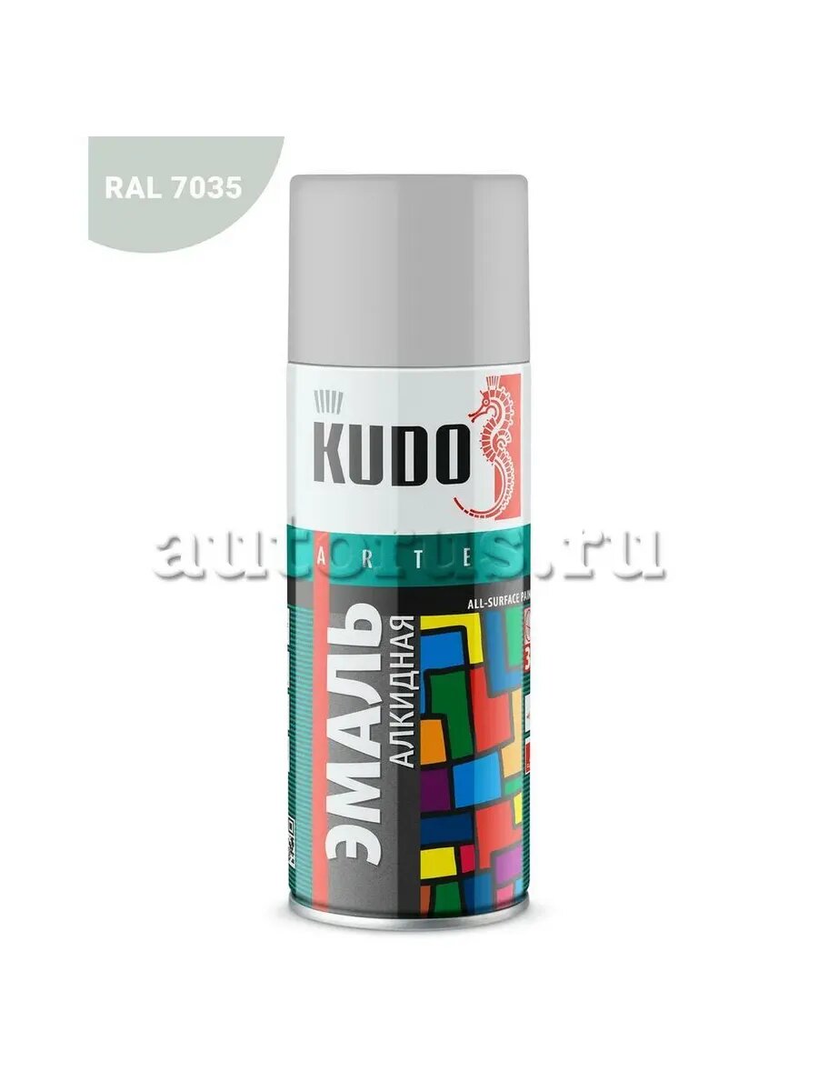 Краска спрей универсальная светло-серая, 520 мл.