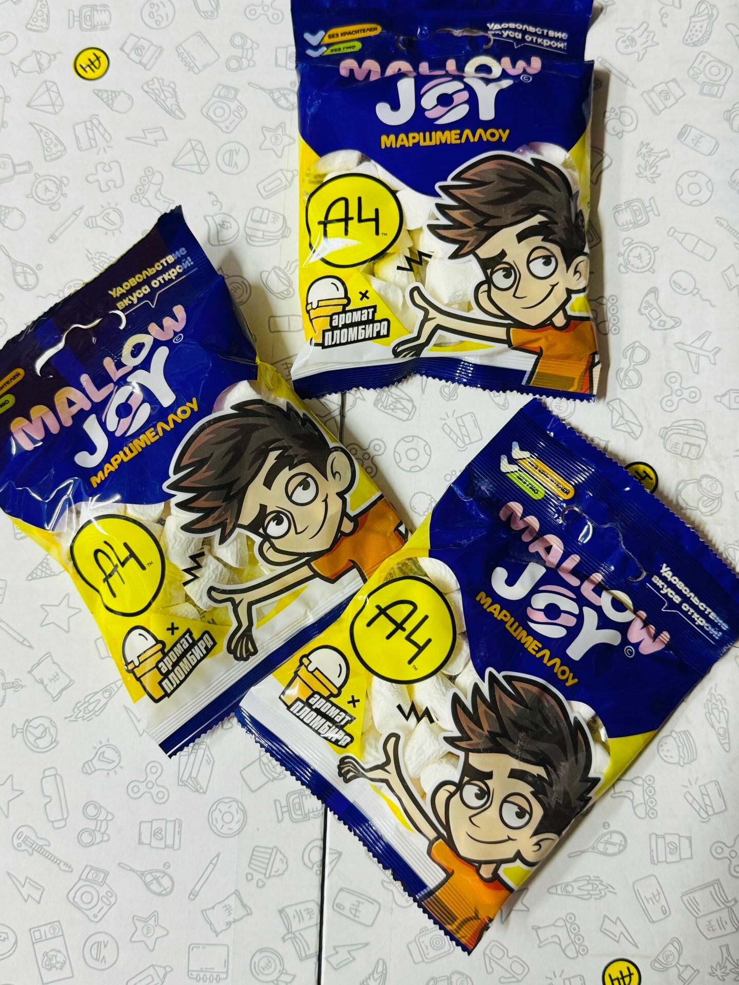 Маршмеллоу 3 штуки по 15 грамм Влад А4 Mallow Joy