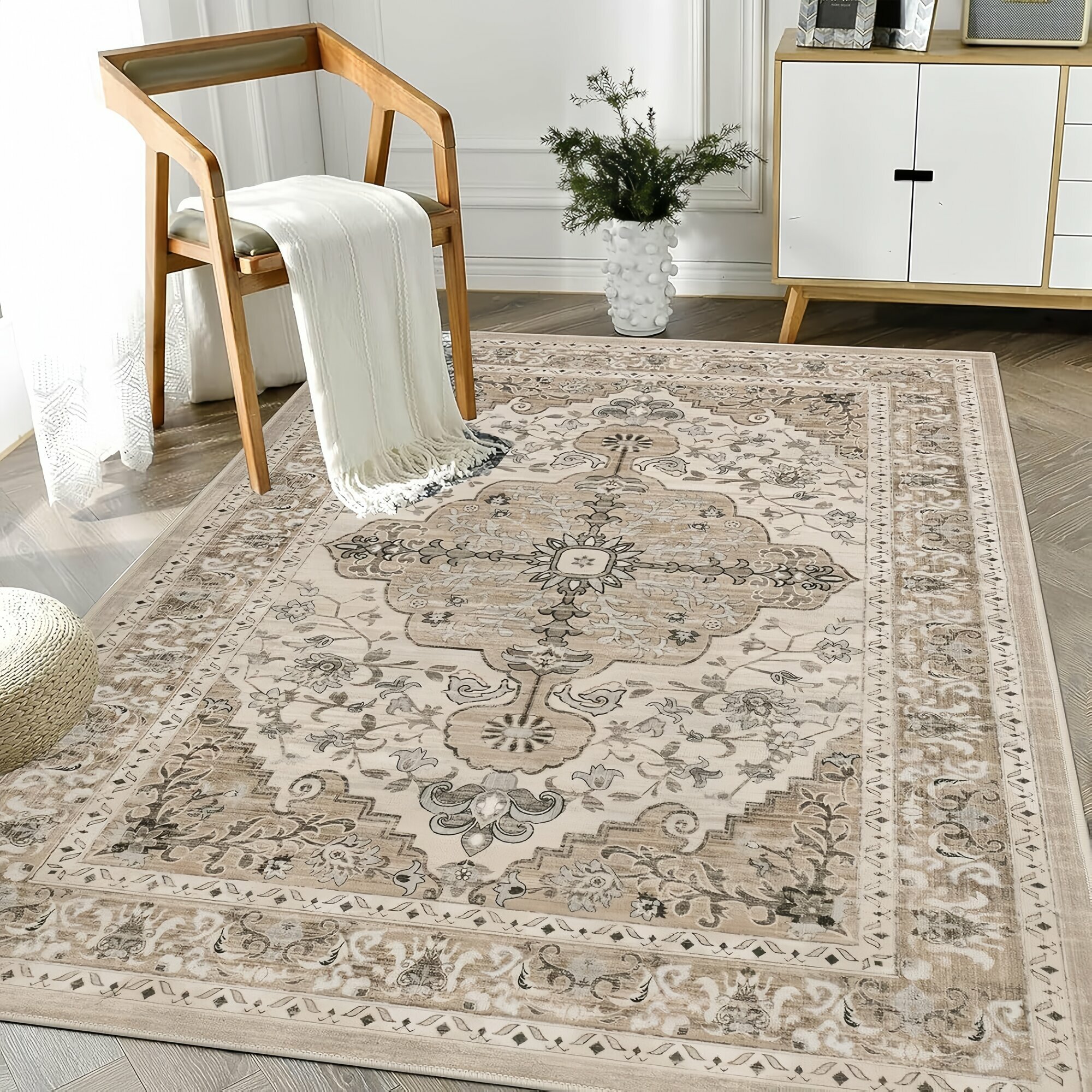 Ковер из искусственного кашемира в стиле бохо, винтажный коврик для дивана в гостиной, 80x120cm