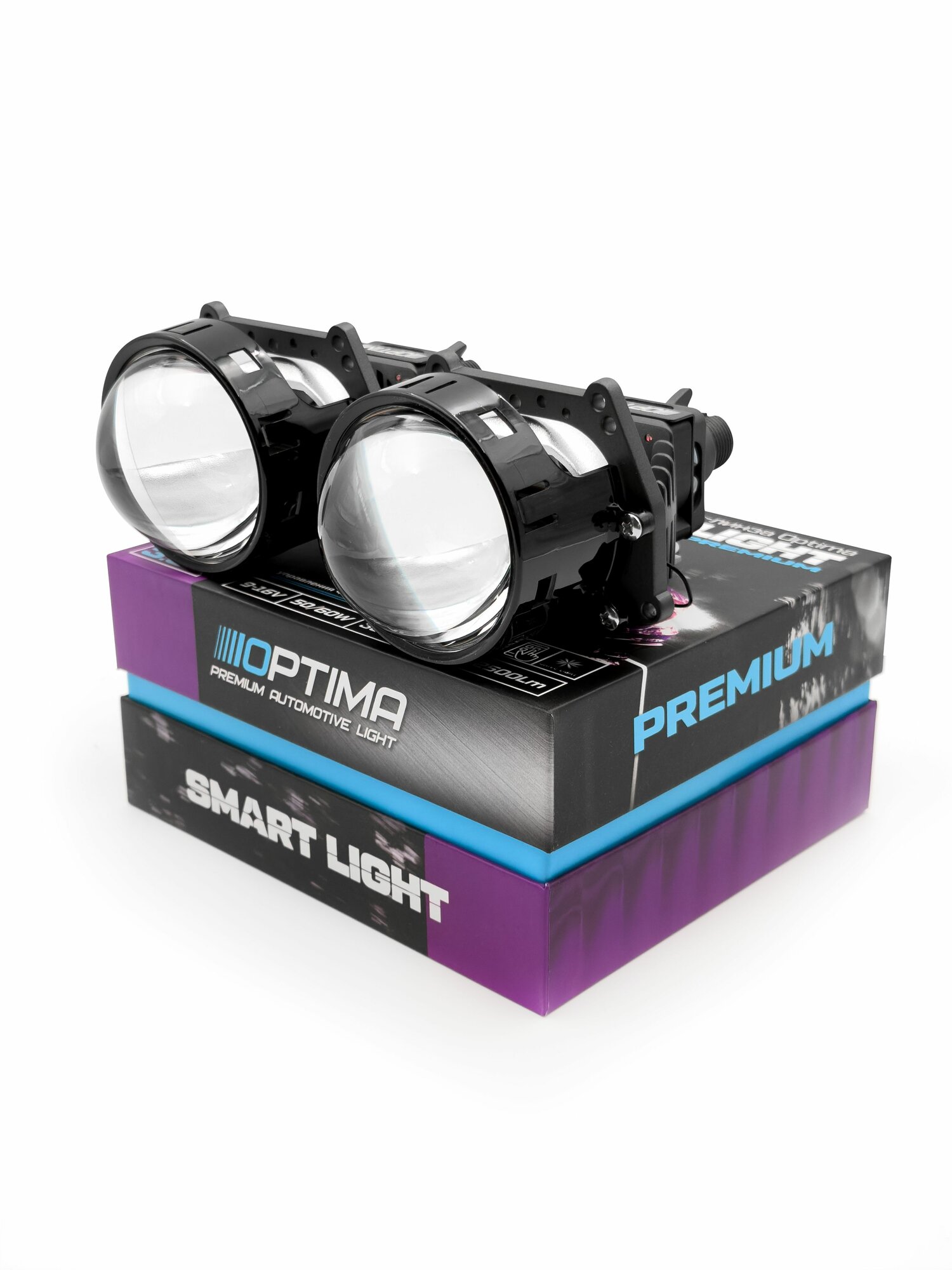 Светодиодные линзы BI-LED Optima SmartLight 3000-6000k для Toyota Isis XM10 2009-2017 / Линзы с настройкой цвета на Тойота Исис ХМ10