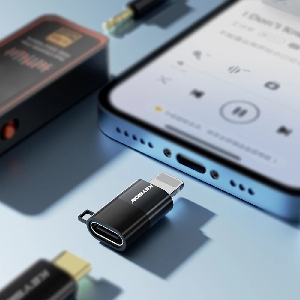 Аудиоадаптер KEYSION Lightning — USB C, разъем OTG типа C для iPhone 11, 12, 13, 14 Pro Max XR XS SE 8 7, конвертер для зарядки данных