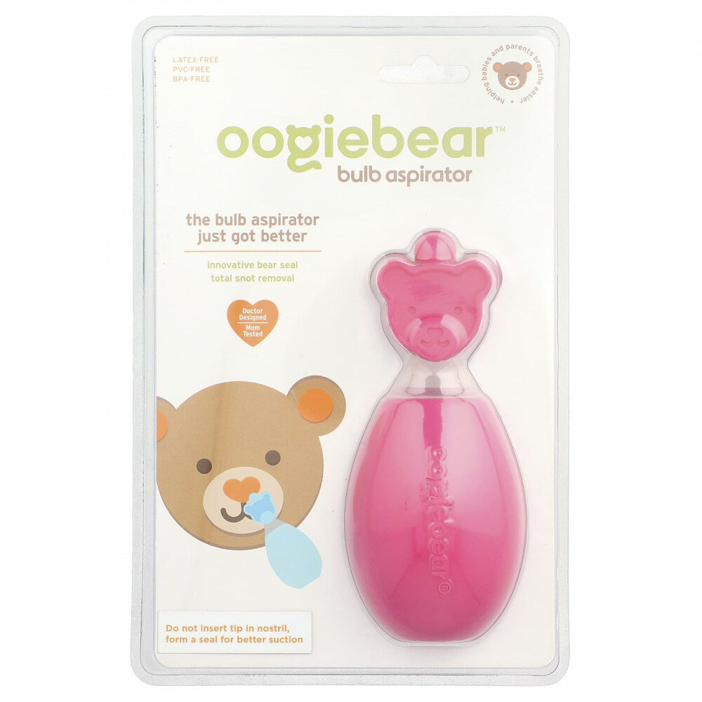 Oogiebear, аспиратор, розовый, 1 шт.