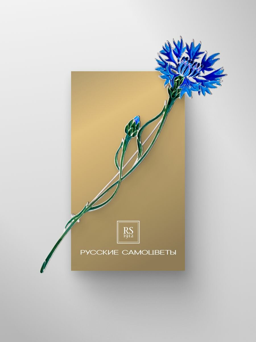 Брошь, серебро, 925 проба, эмаль