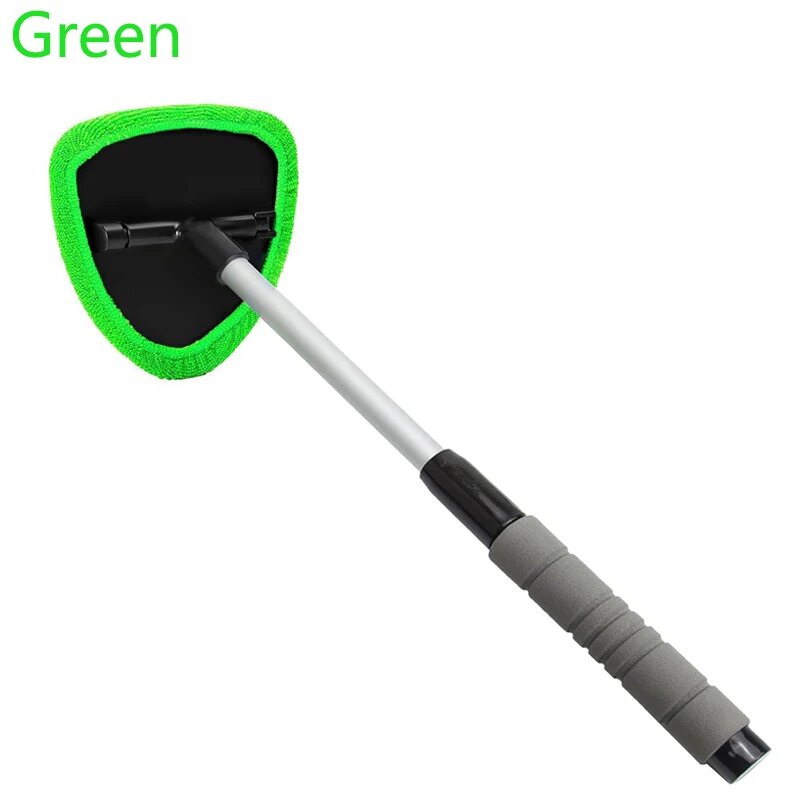 Щетка для чистки стекол автомобиля с выдвижной ручкой, green