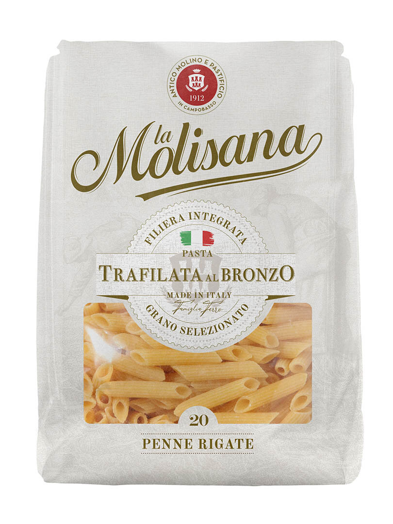 Макароны La Molisana Penne rigate Перья рифленые из твердых сортов пшеницы № 20, 450г