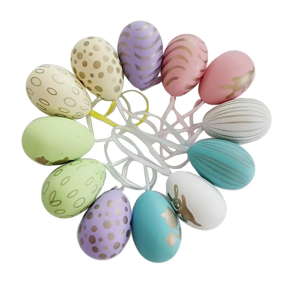 Пасхальные декоративные яйца, 12 шт.