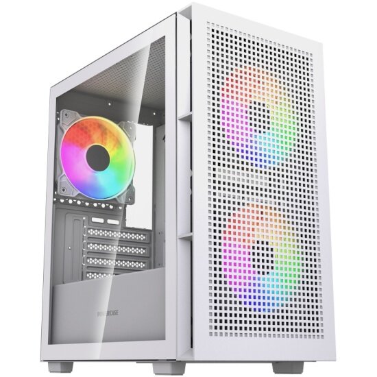 Корпус Powercase Mistral SM05 ARGB, белый